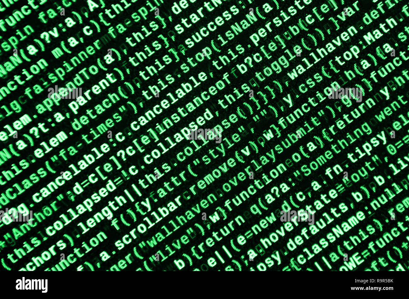 Computer program preview. Programming code typing. Information ...