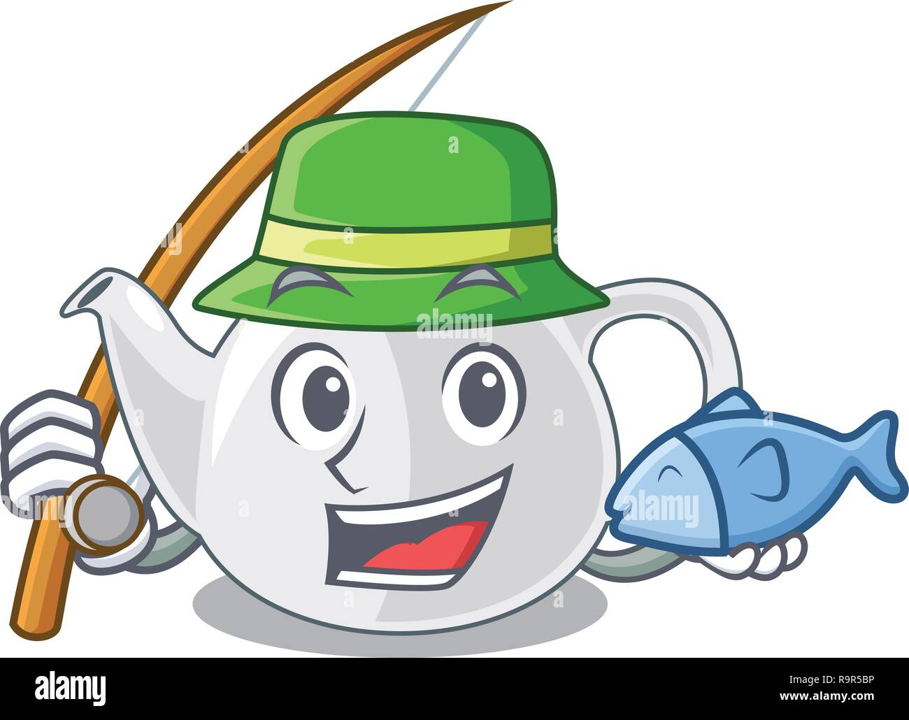 Fishing porcelain teapot in table a character Stock Vector Image & Art ...