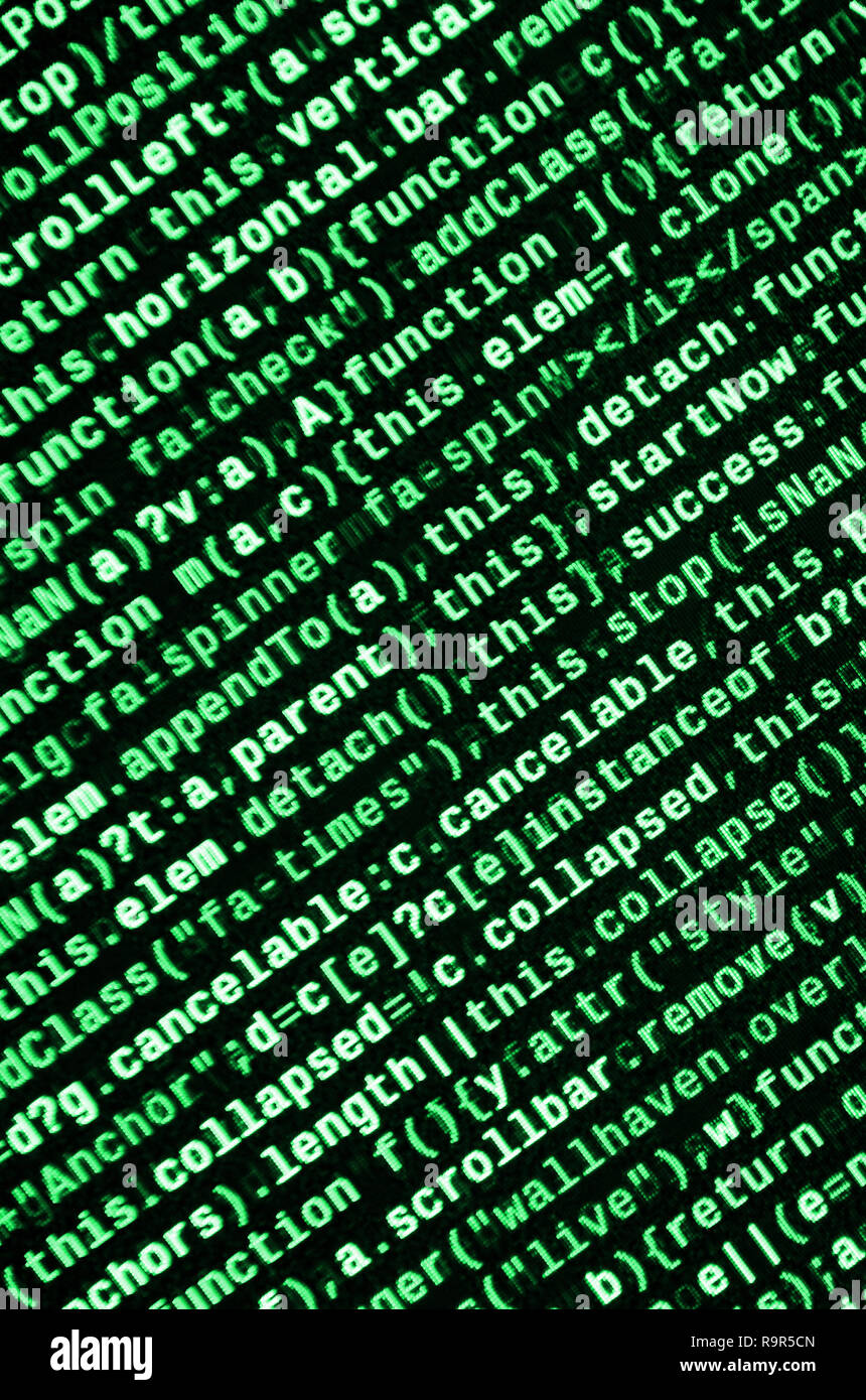 Writing Programming Code On Laptop Digital Binary Data On Computer Screen Project Managers