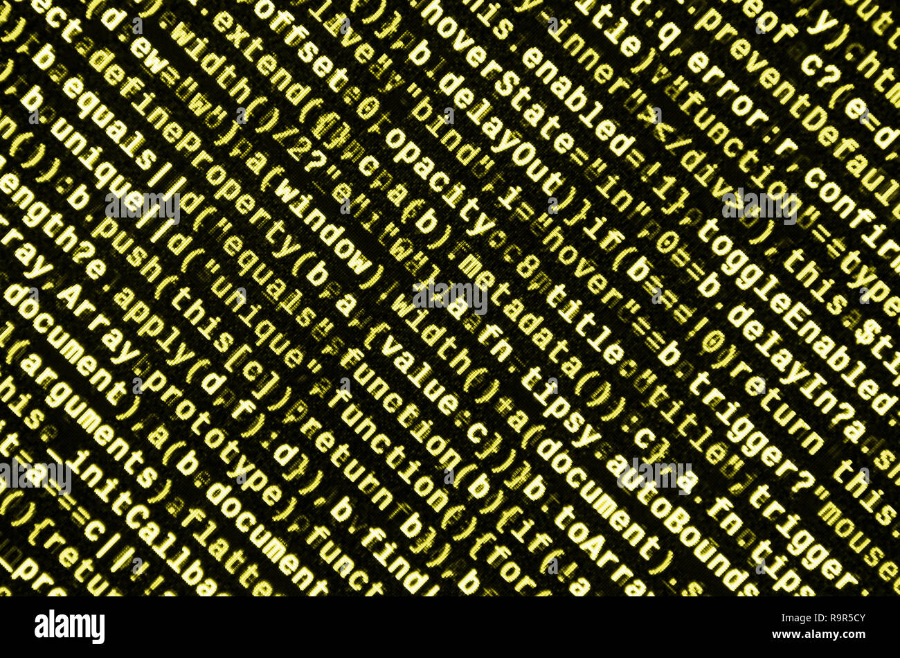 Computer program preview. Programming code typing. Information ...