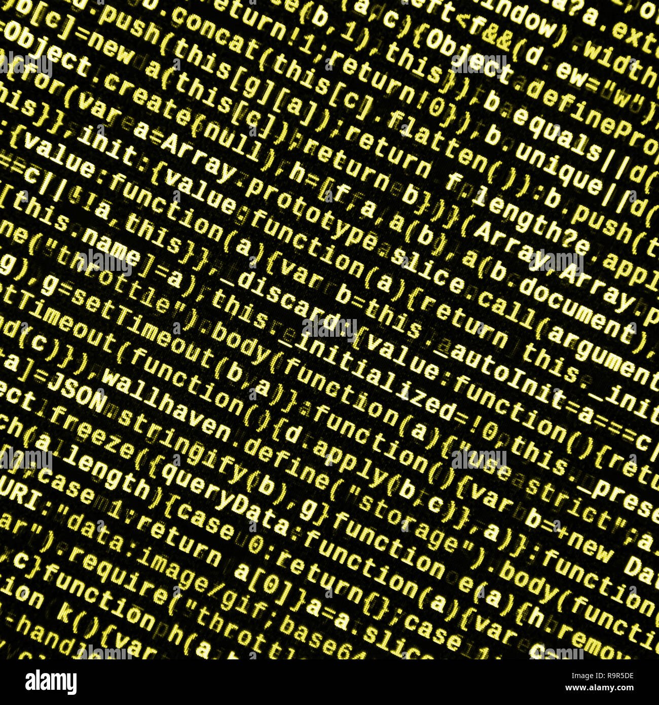 Computer program preview. Programming code typing. Information technology website coding ...