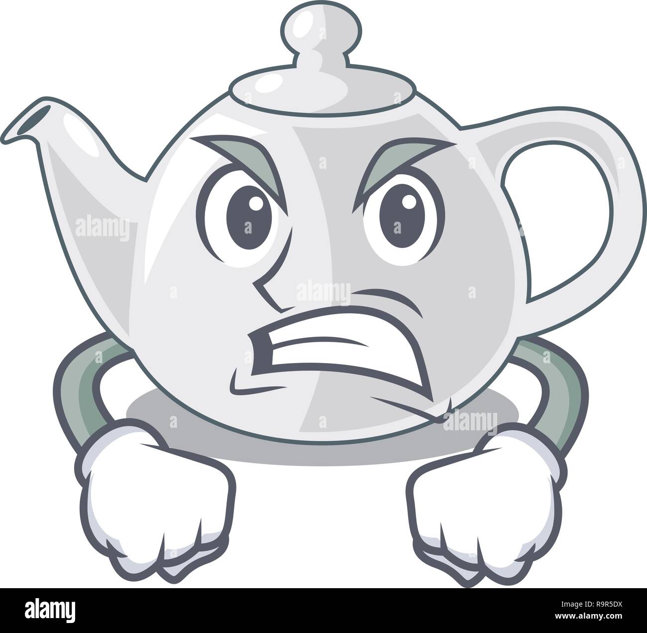 Angry porcelain teapot in table a character Stock Vector Image & Art ...