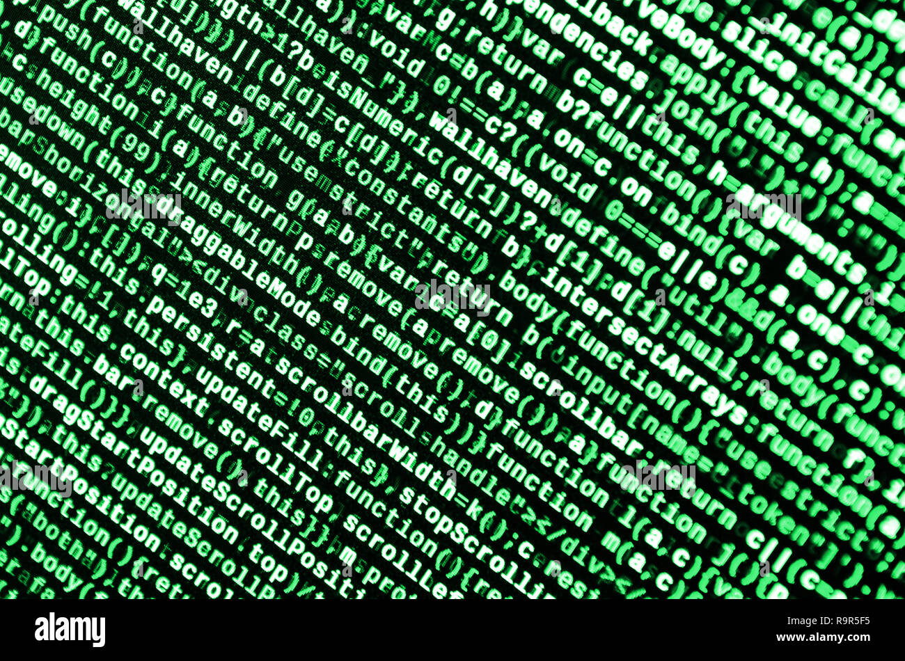 Computer program preview. Programming code typing. Information ...