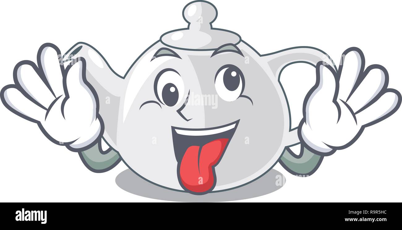 Crazy teapot porcelain in a shape cartoon Stock Vector Image & Art - Alamy