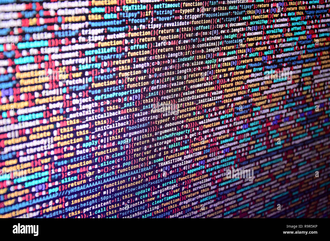 Software Developer Programming Code On Computer Abstract Computer Script Source Code Shallow 6774