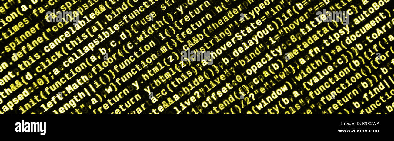 Computer program preview. Programming code typing. Information ...