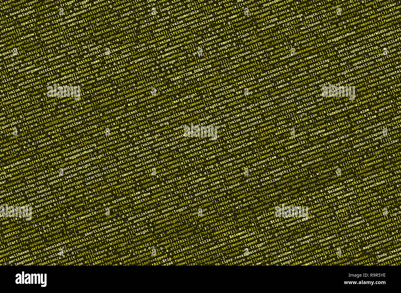 Computer program preview. Programming code typing. Information ...