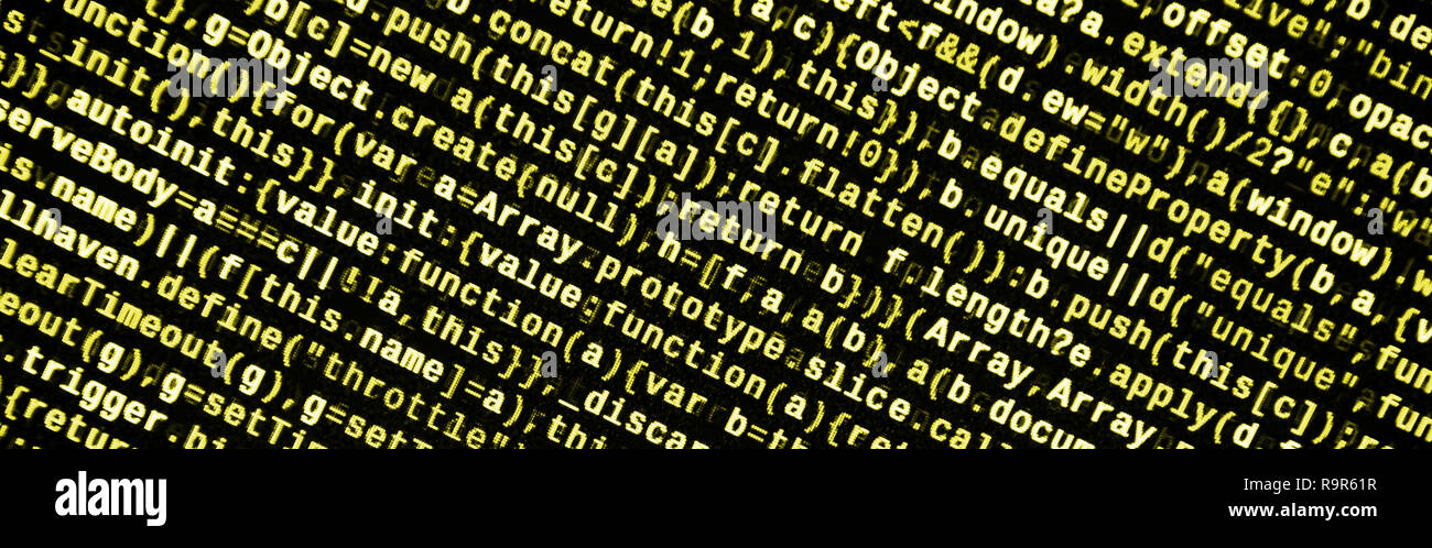Computer program preview. Programming code typing. Information ...
