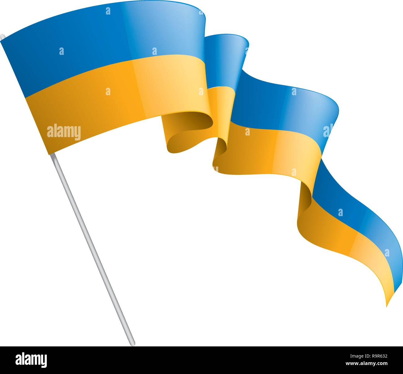 Ukraine flag, vector illustration on a white background Stock Vector ...