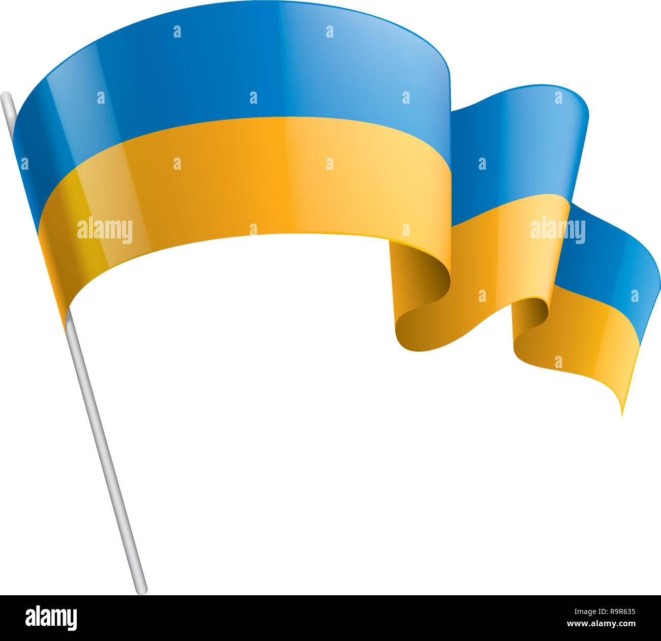 Ukraine flag, vector illustration on a white background Stock Vector ...