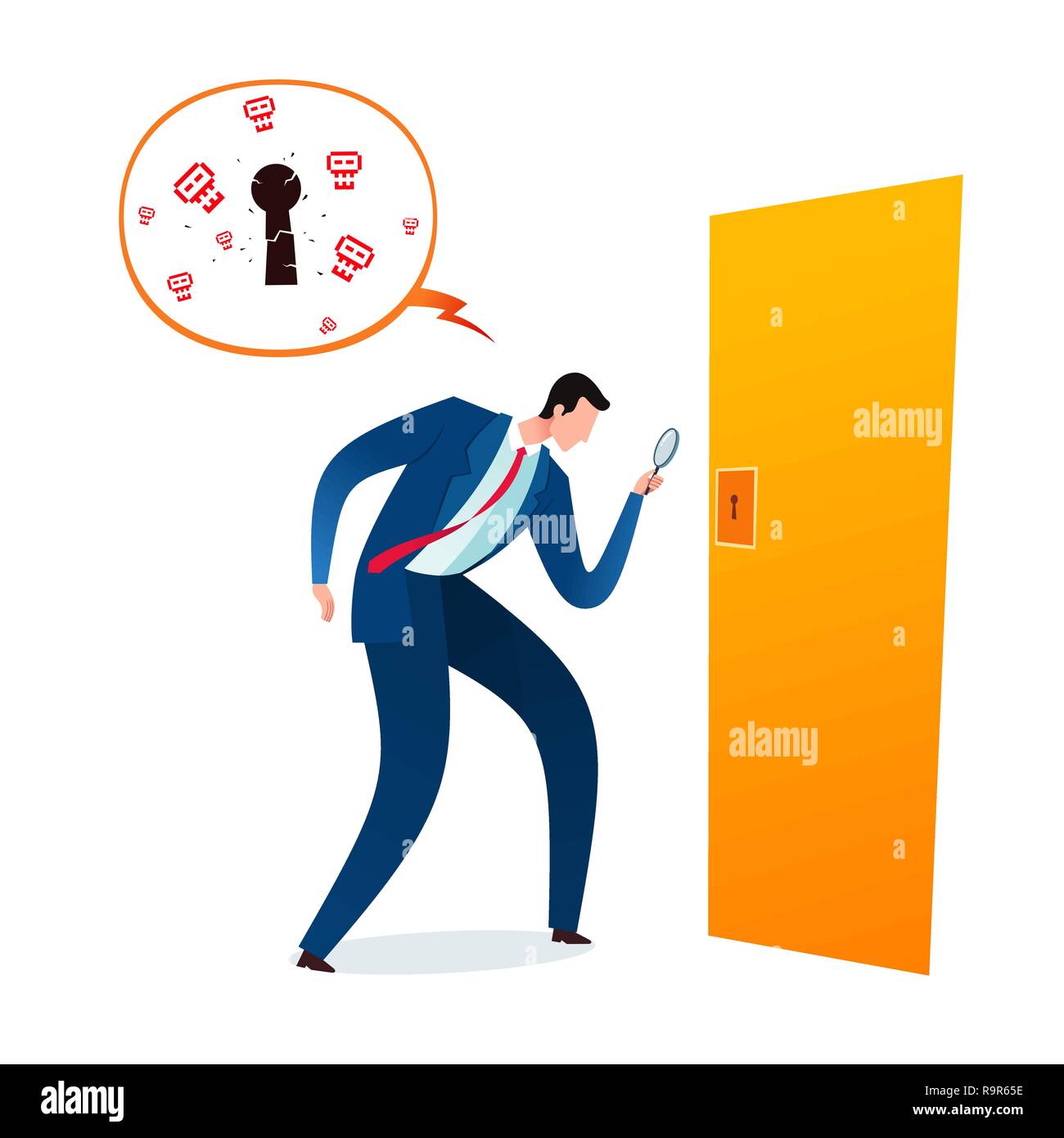 Careful inspection Stock Vector Images - Alamy