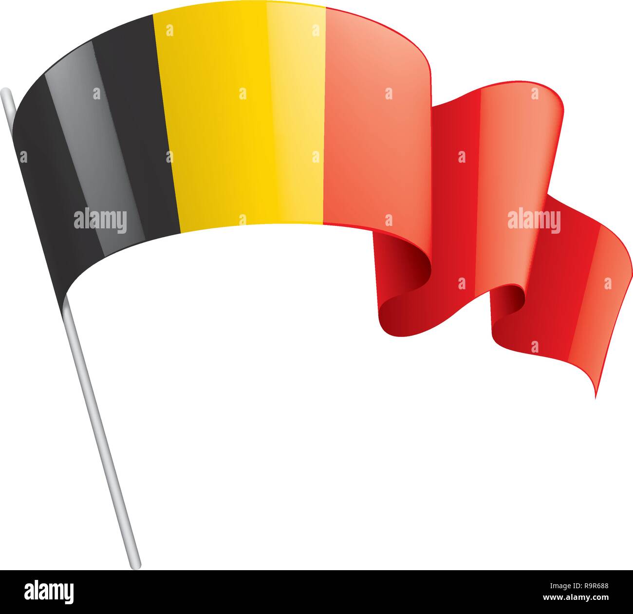 Belgium flag, vector illustration on a white background Stock Vector ...