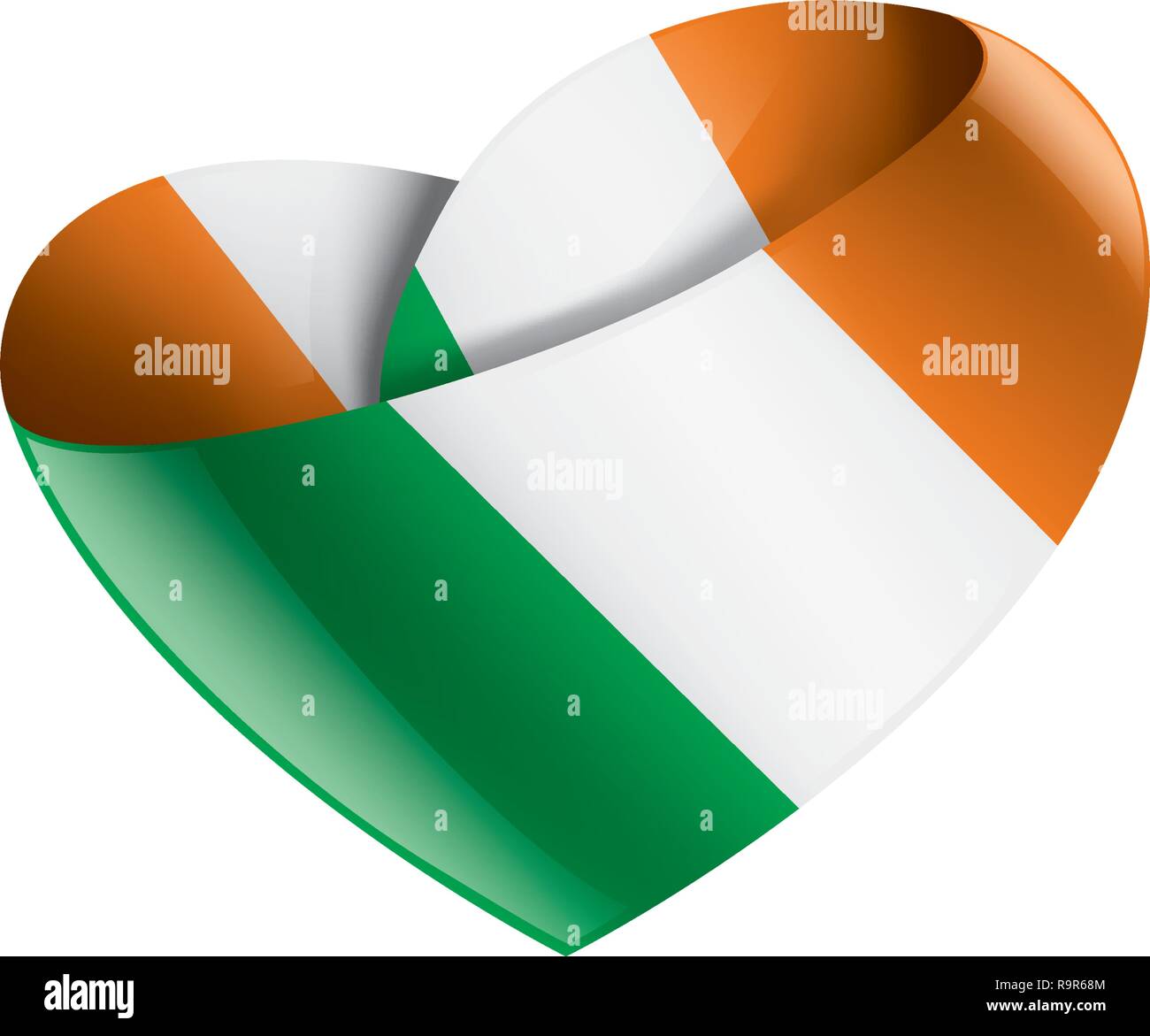 Ireland flag, vector illustration on a white background Stock Vector ...