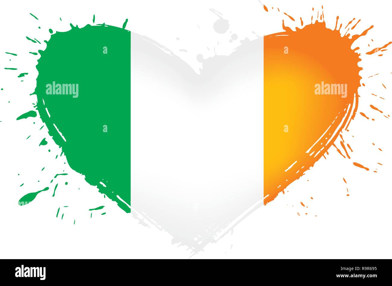 Ireland flag, vector illustration on a white background Stock Vector ...