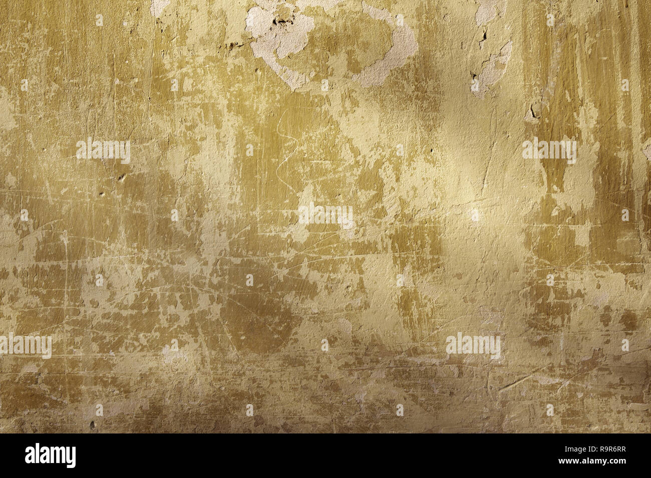 Grunge background - texture stucco of ochre color Stock Photo - Alamy