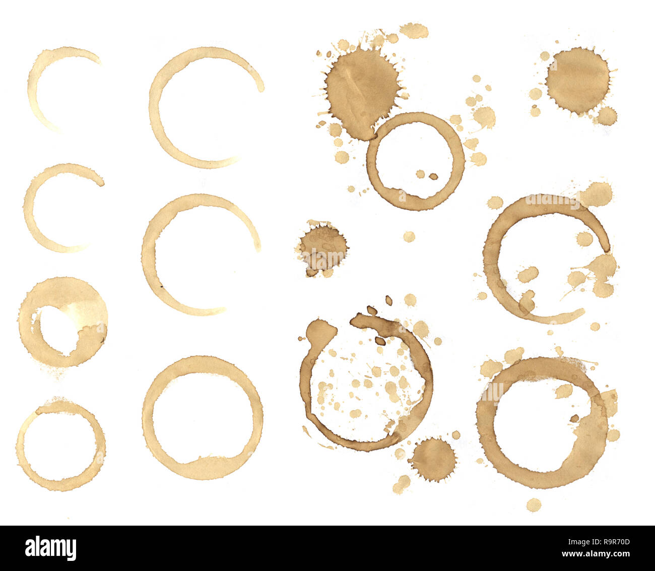 Coffee stains set hi-res stock photography and images - Alamy