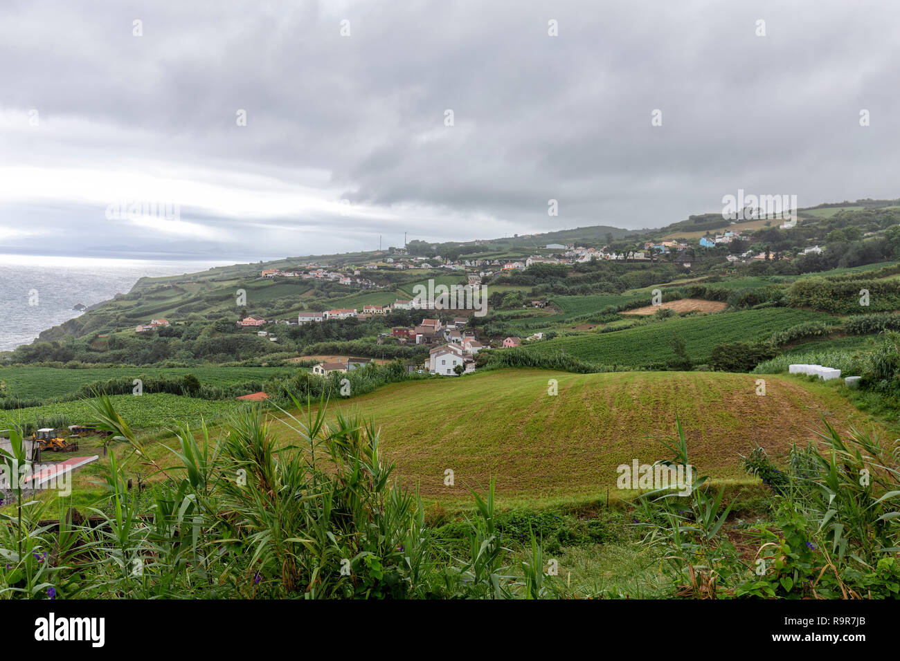 View of the village of Remedios in Sao Miguel Stock Photo - Alamy