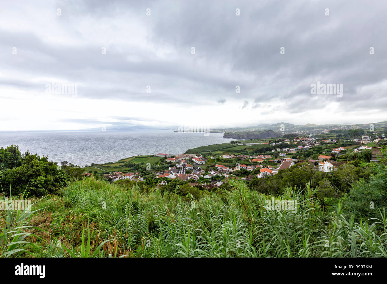 A cloudy summer day on the azores Stock Photo - Alamy