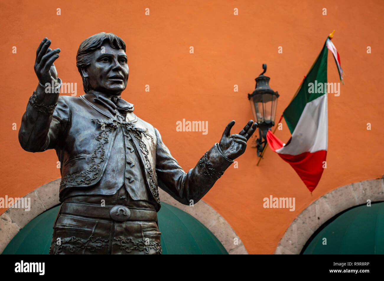 A statue of Juan Gabriel at Plaza Garibaldi in Mexico City, Mexico ...