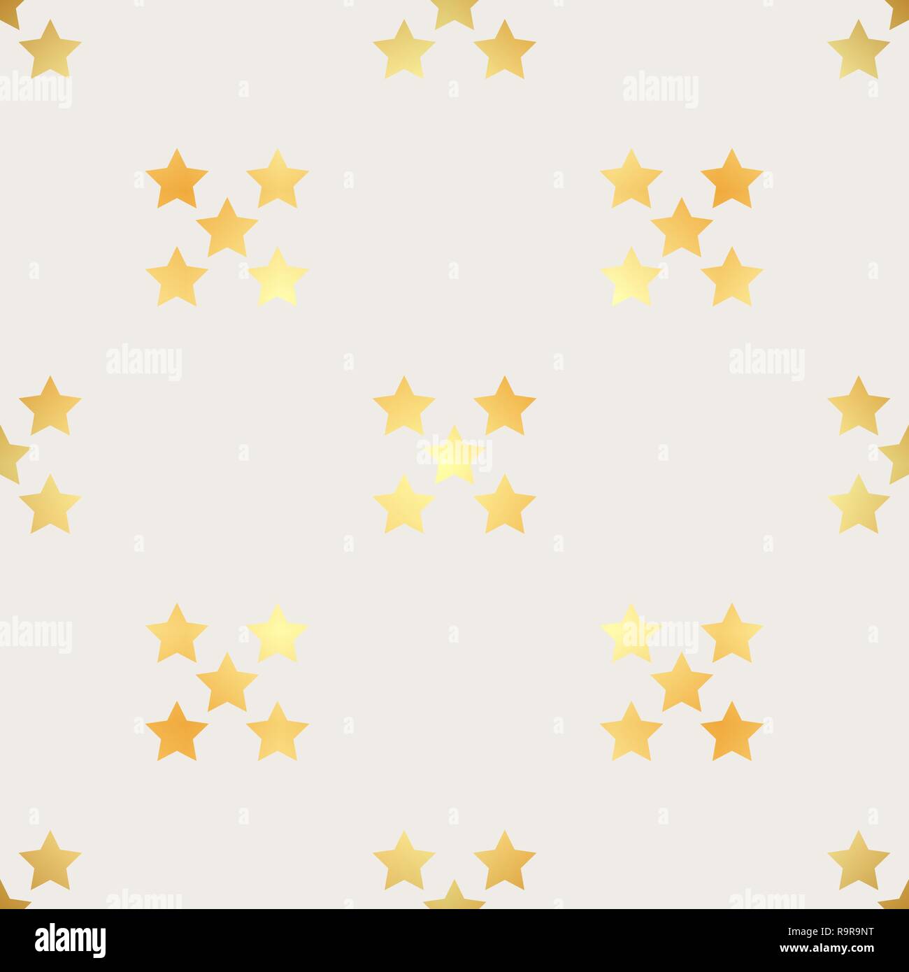 Golden Stars Seamless Pattern. The vector image. Gold Starry night sky ...