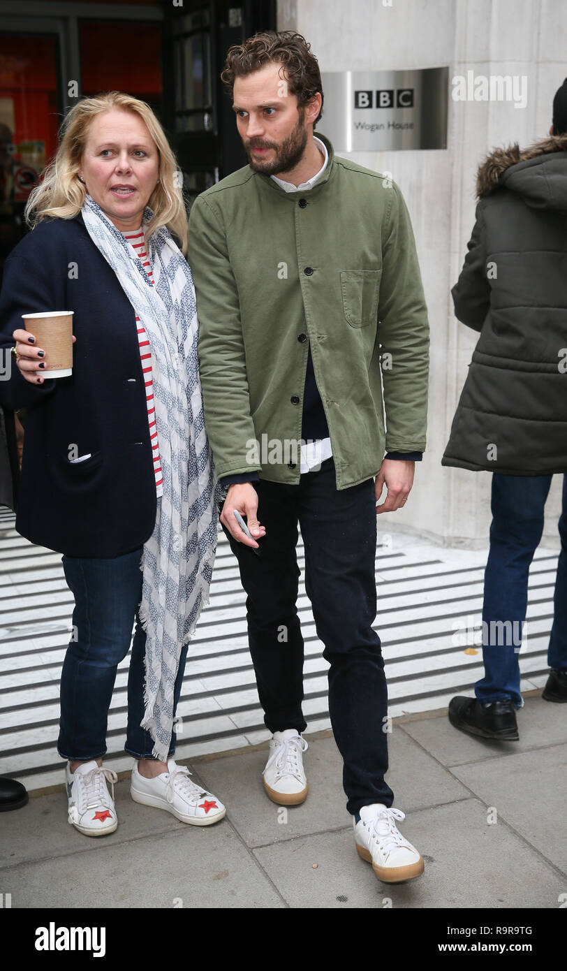 Jamie Dornan seen promoting his new TV Drama Death and Nightingales at ...