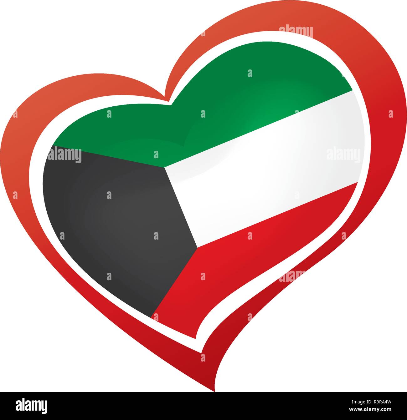 Love kuwait symbol heart flag Stock Vector Images - Alamy
