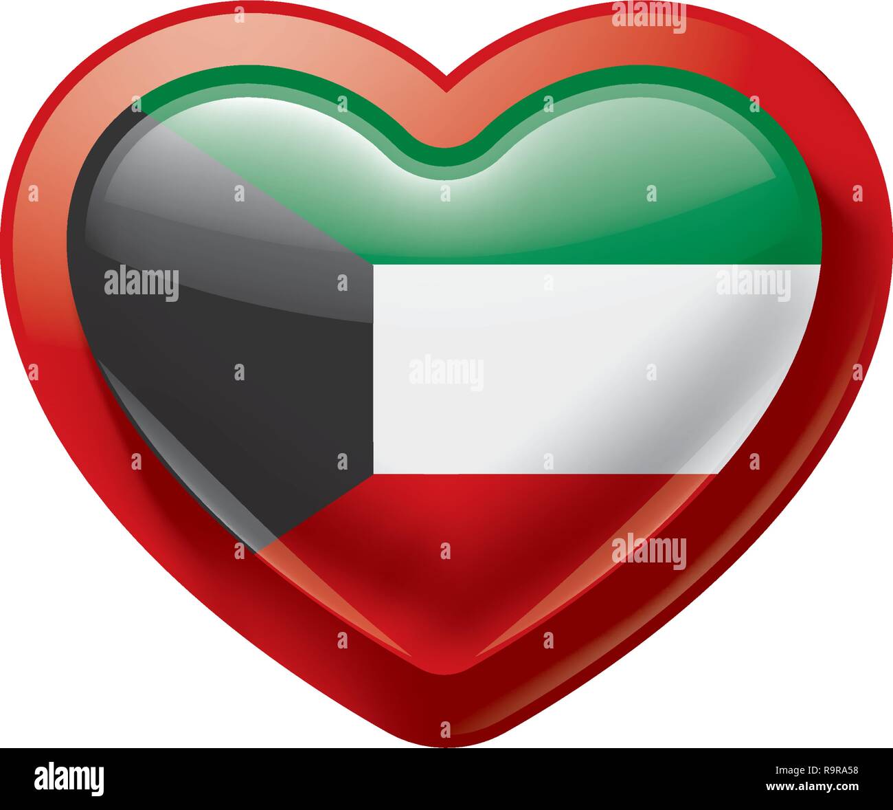 Kuwait flag, vector illustration on a white background Stock Vector ...