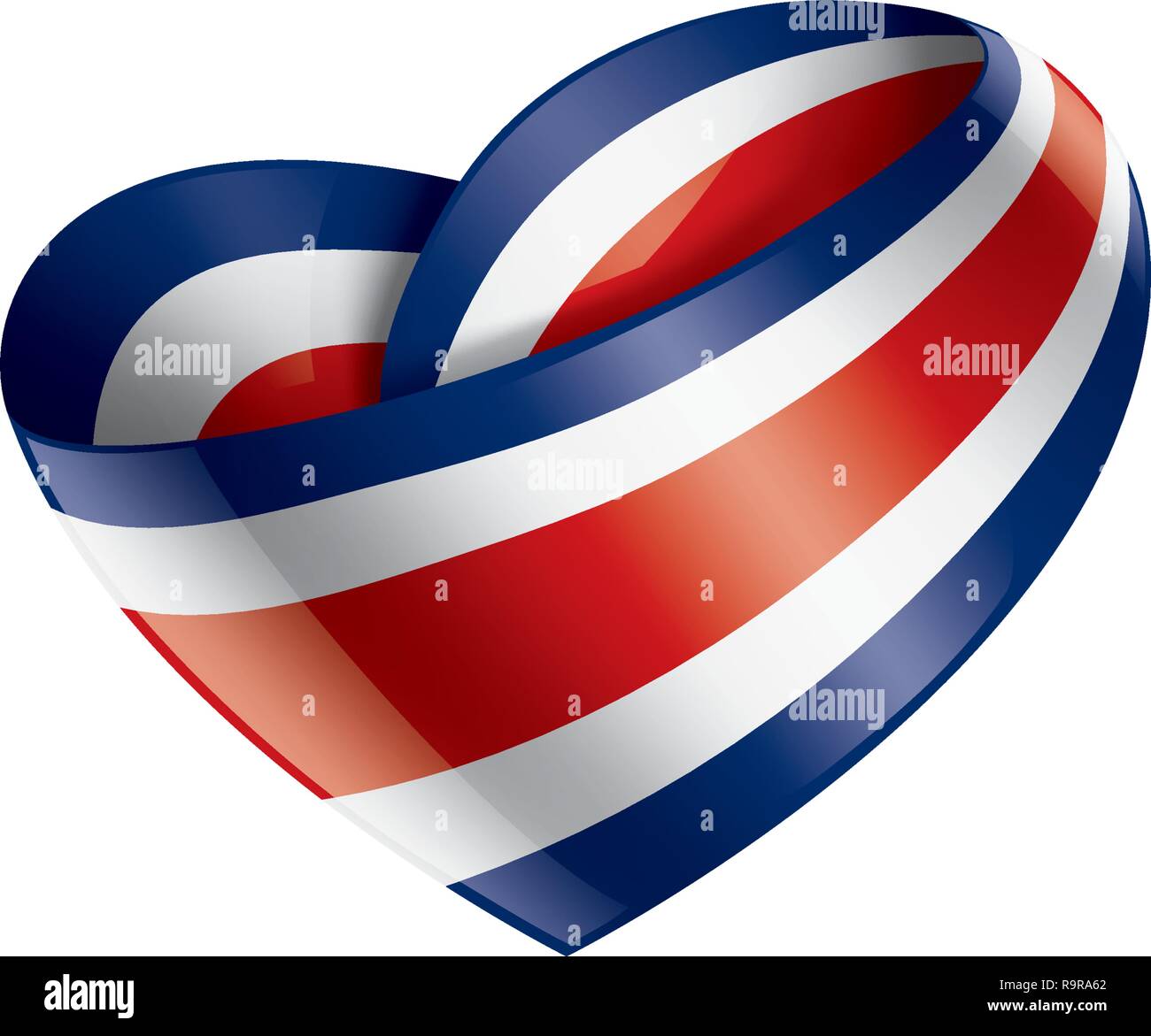 Costa Rica flag, vector illustration on a white background Stock Vector ...