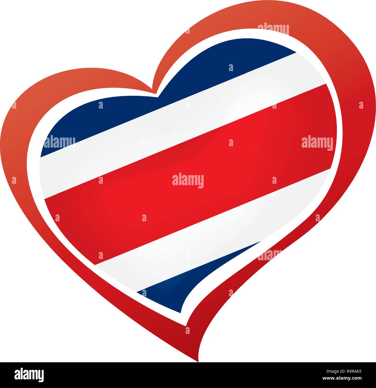 Costa Rica flag, vector illustration on a white background Stock Vector ...