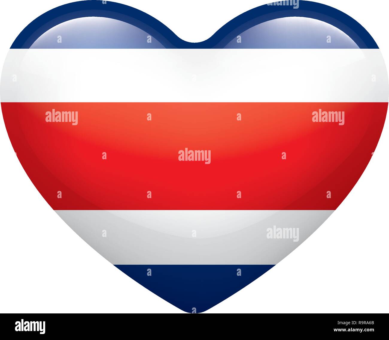 Costa Rica flag, vector illustration on a white background Stock Vector ...