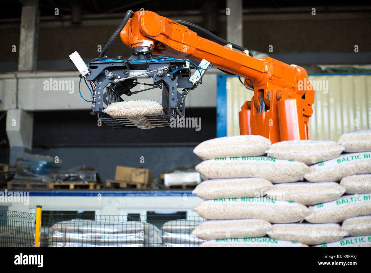 Granulated wooden fuel, bio pellets. Economical, ecologicla fuel Stock ...