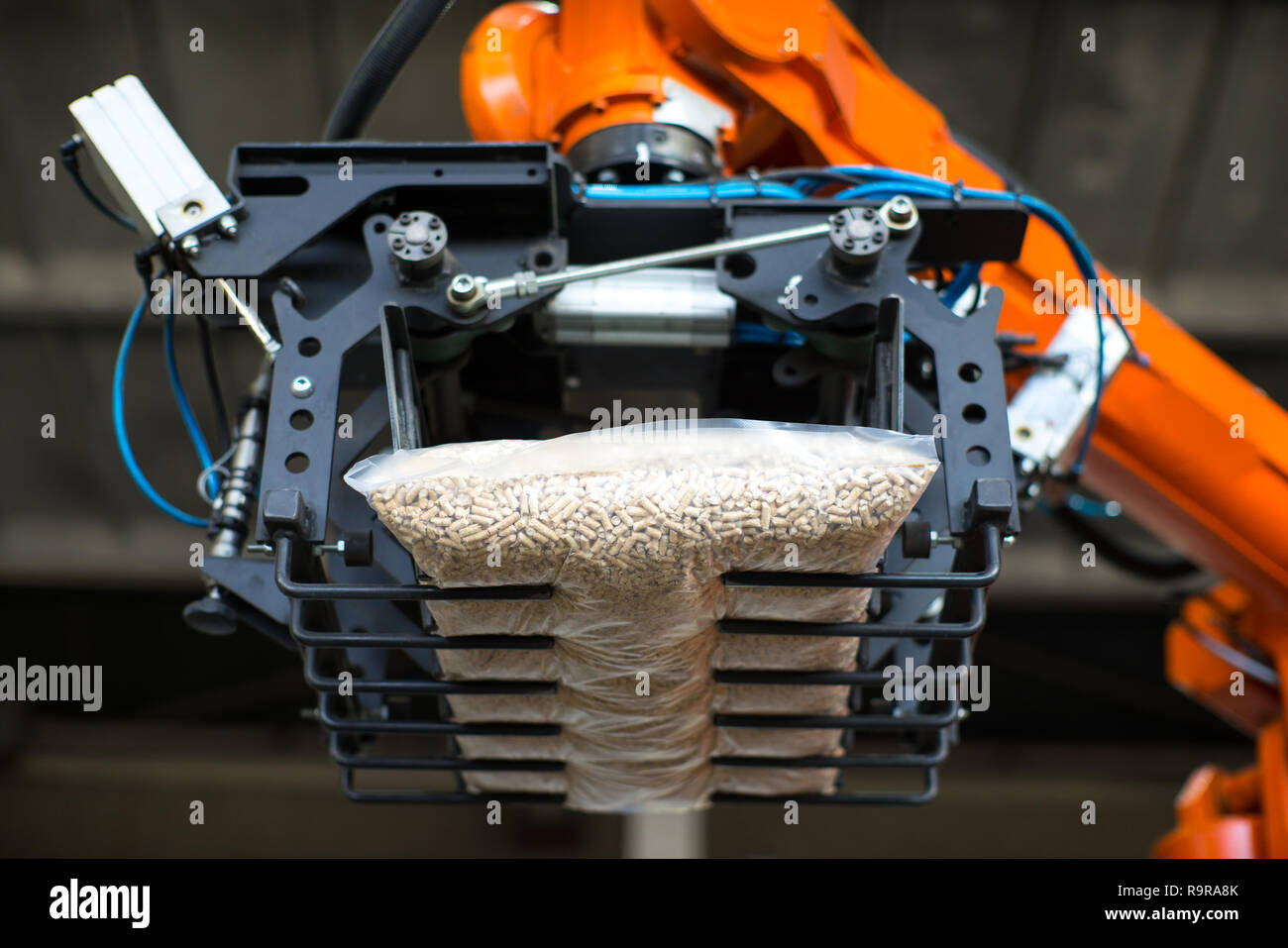 Granulated wooden fuel, bio pellets. Economical, ecologicla fuel Stock ...