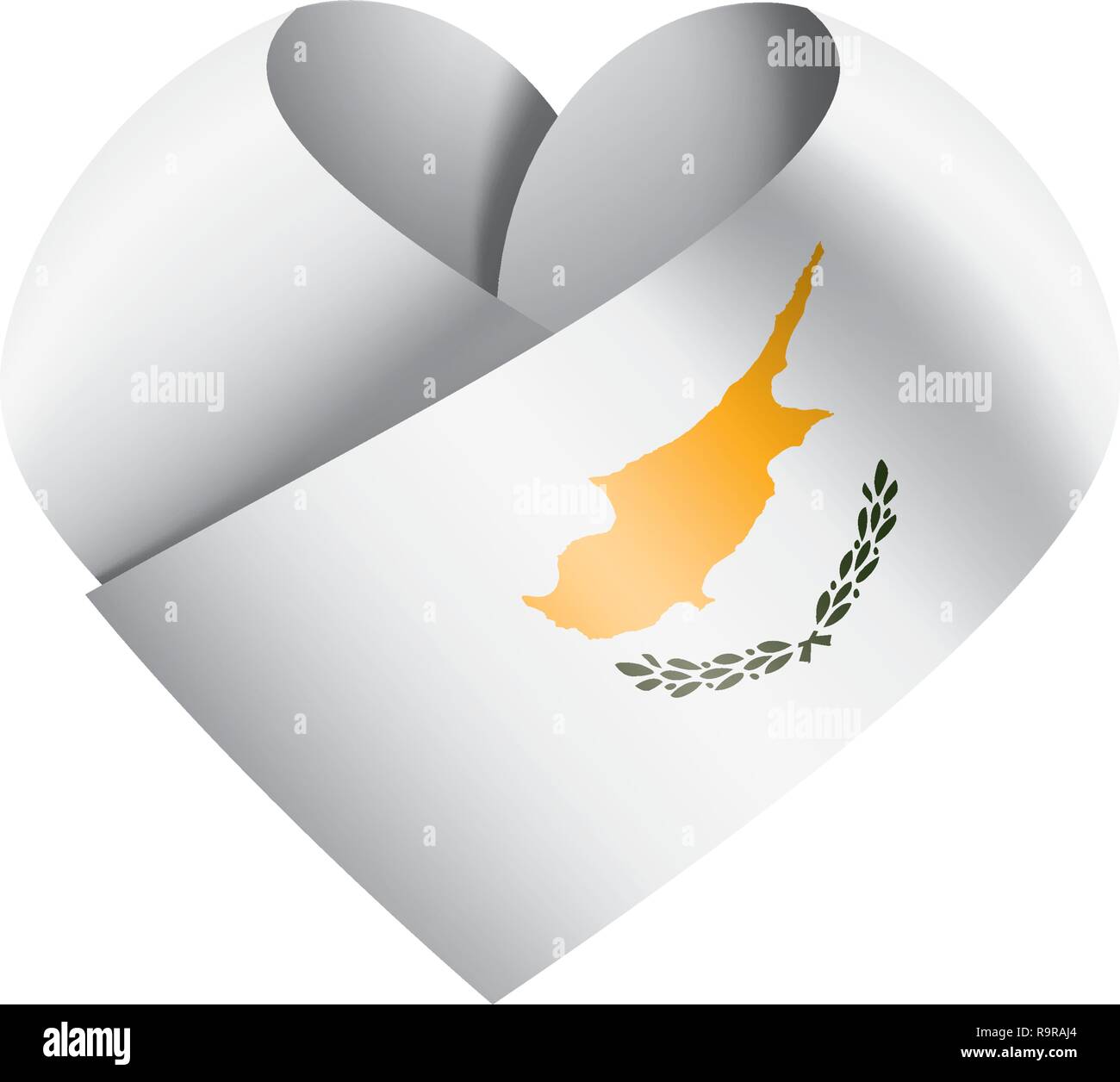 Cyprus flag, vector illustration on a white background Stock Vector ...