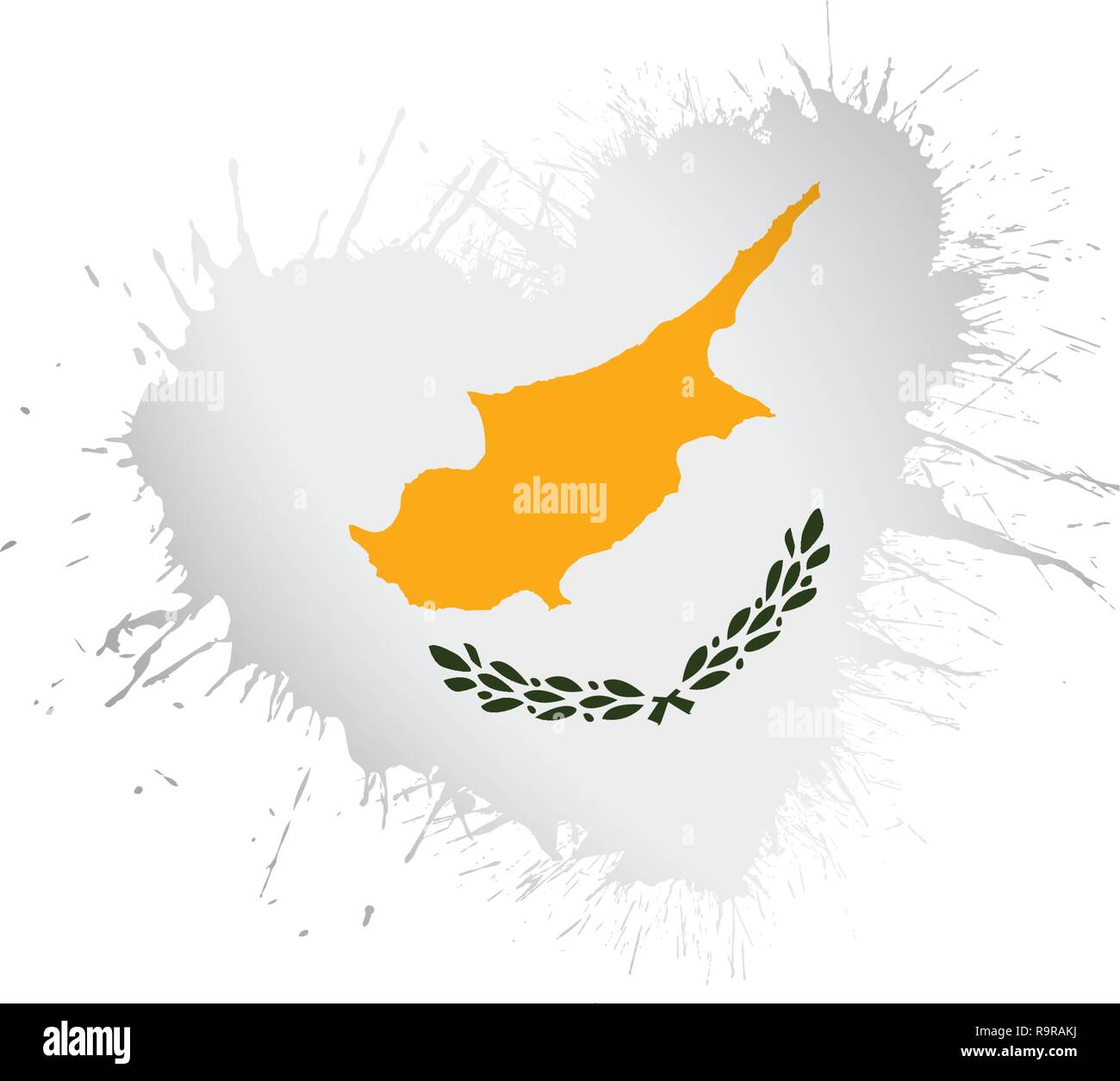 Cyprus flag, vector illustration on a white background Stock Vector ...