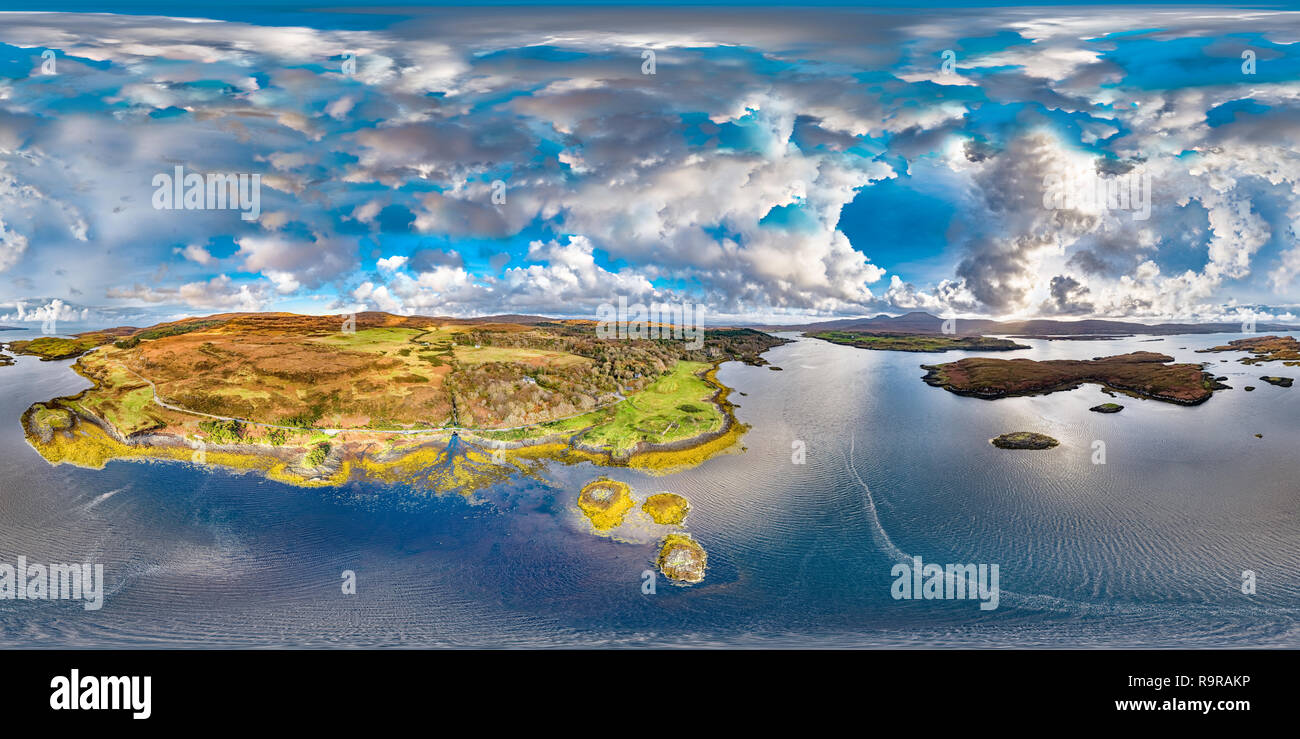 Dunvegan castle aerial view hi-res stock photography and images - Alamy