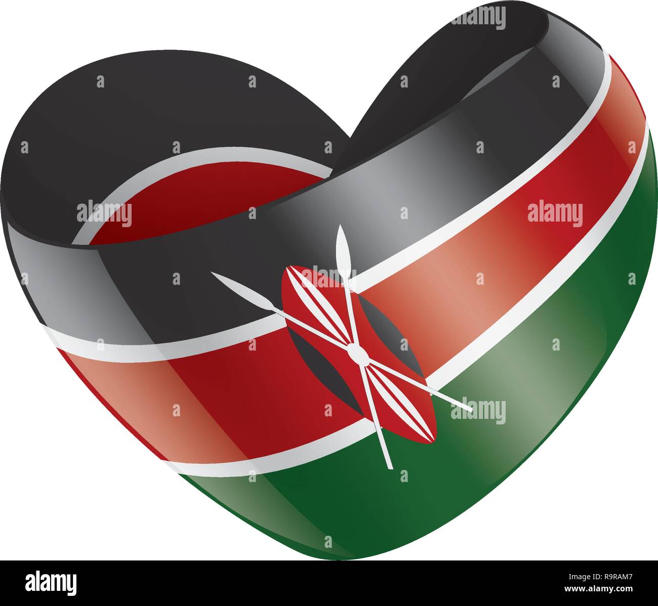 Flag kenya on white Stock Vector Images - Alamy