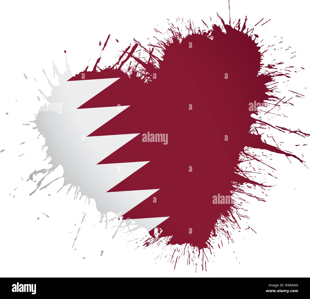 Qatar flag, vector illustration on a white background Stock Vector ...