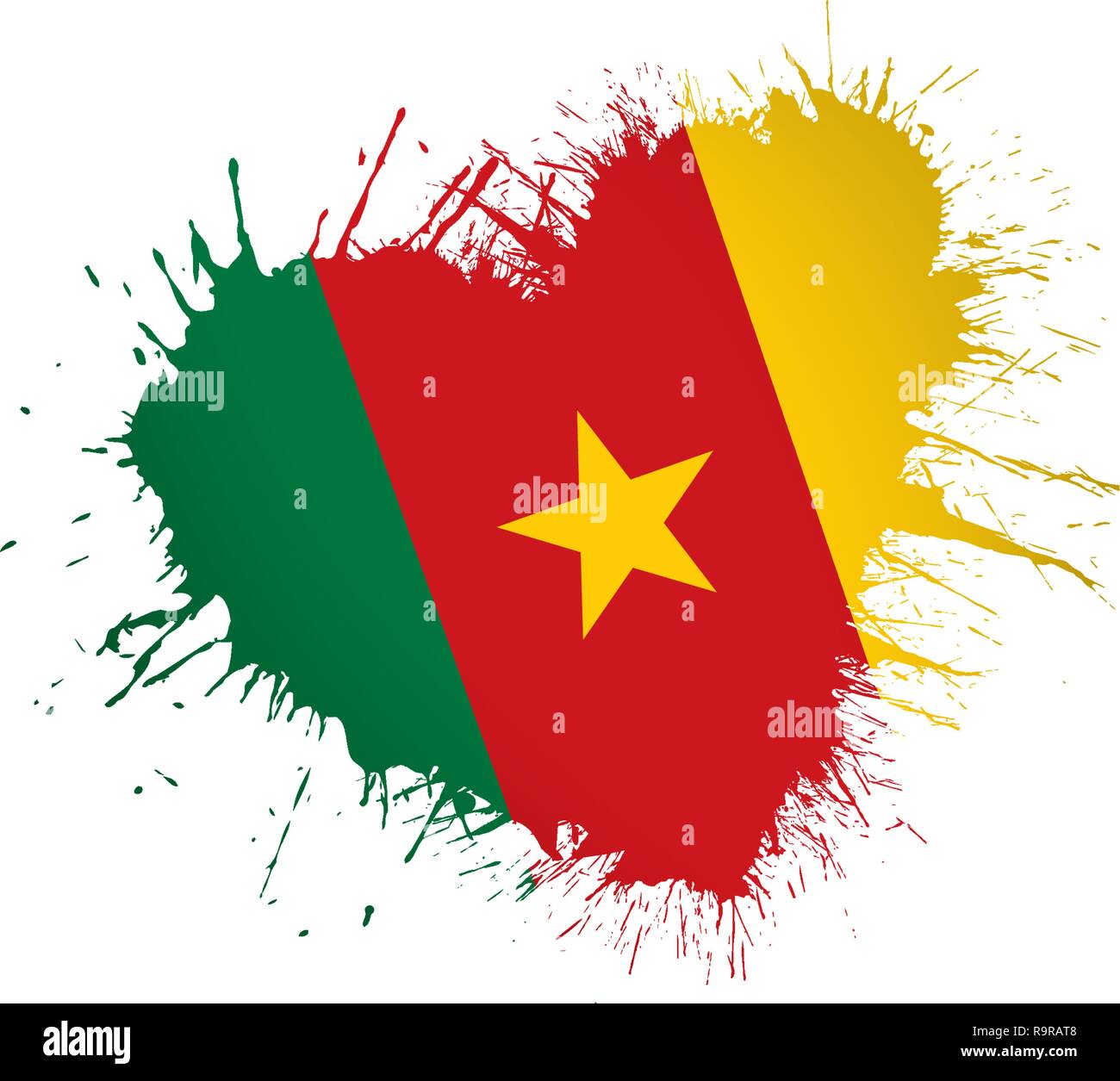 Cameroon flag, vector illustration on a white background Stock Vector ...