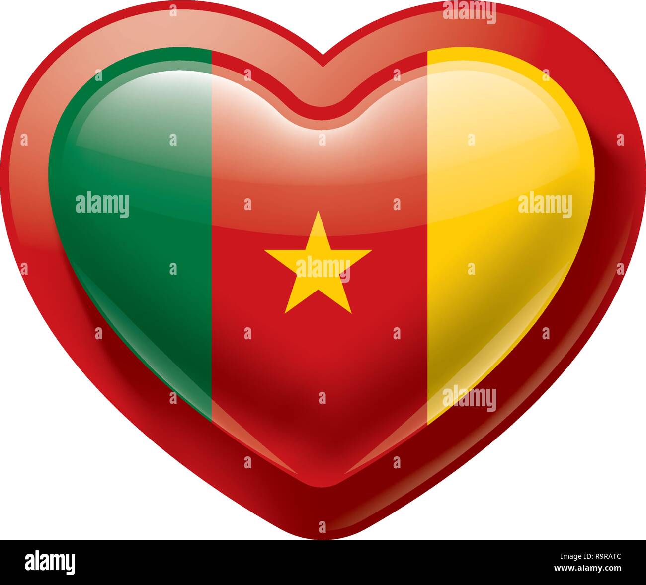 Cameroon flag, vector illustration on a white background Stock Vector ...