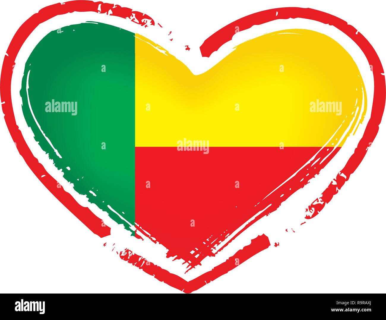 Benin flag, vector illustration on a white background Stock Vector ...