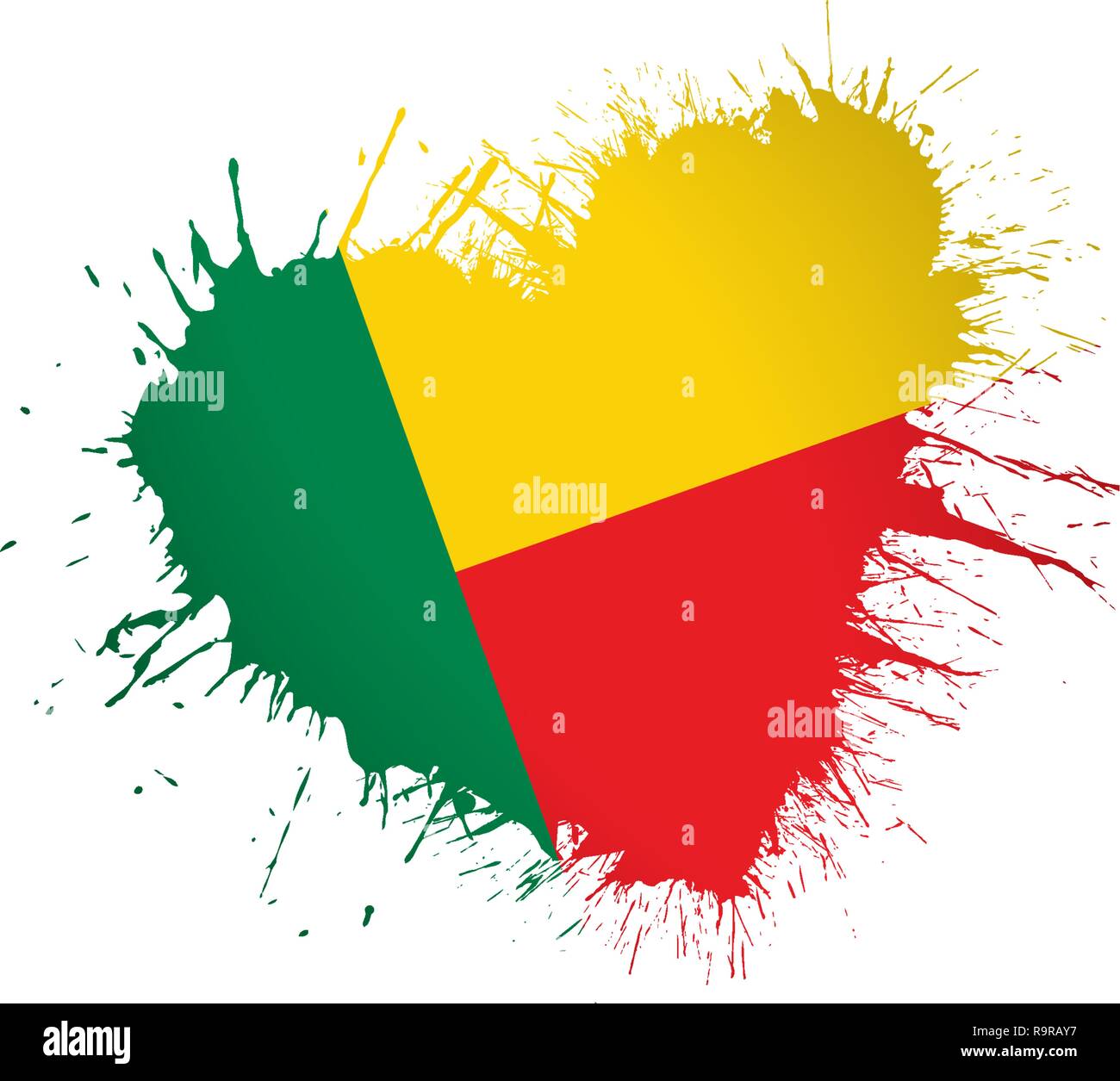 Benin flag, vector illustration on a white background Stock Vector ...