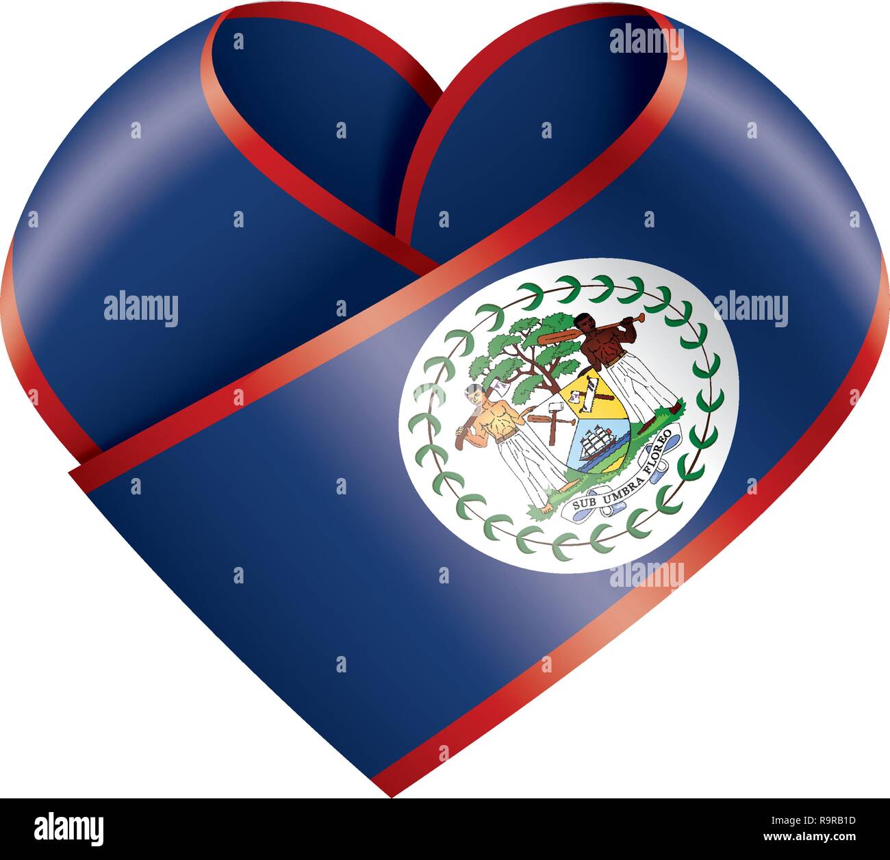 Belize flag, vector illustration on a white background Stock Vector ...