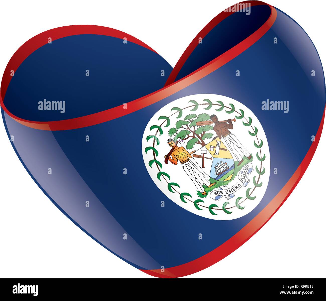 Belize flag, vector illustration on a white background Stock Vector ...