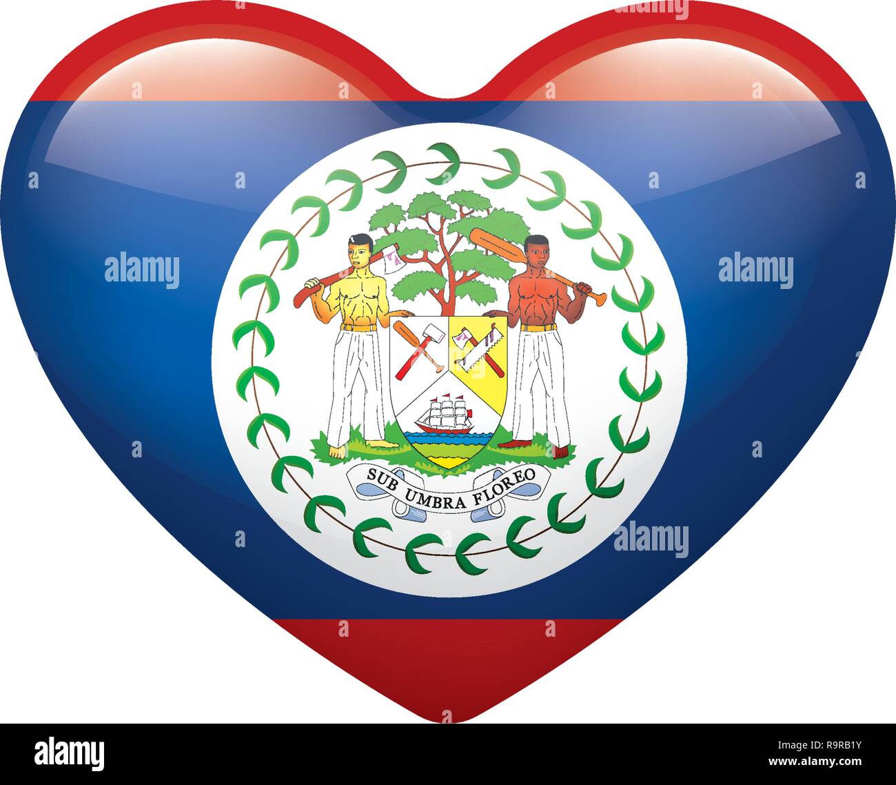 Belize flag, vector illustration on a white background Stock Vector ...