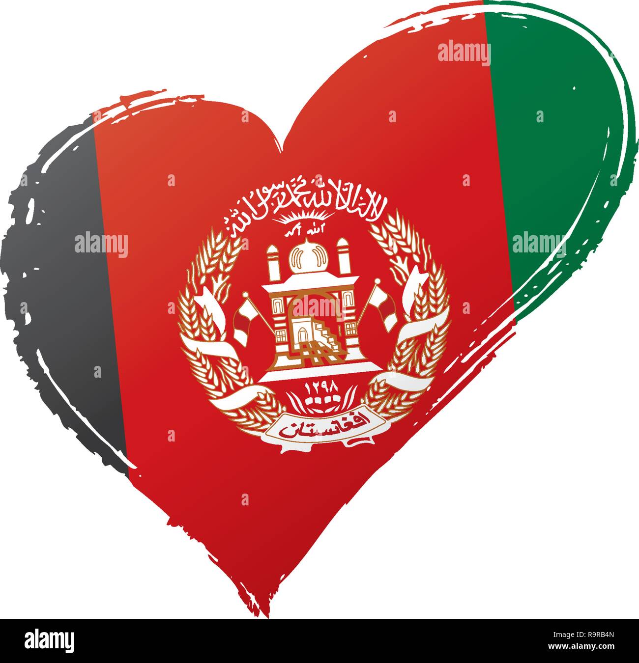 Afghanistan flag, vector illustration on a white background Stock ...