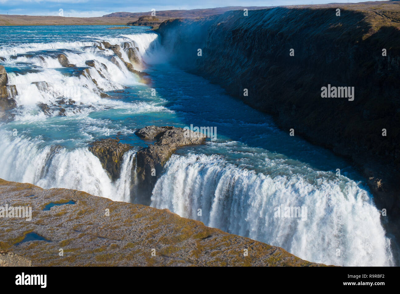 Gullfoss, Golden Falls,Iceland,waterfall Stock Photo - Alamy