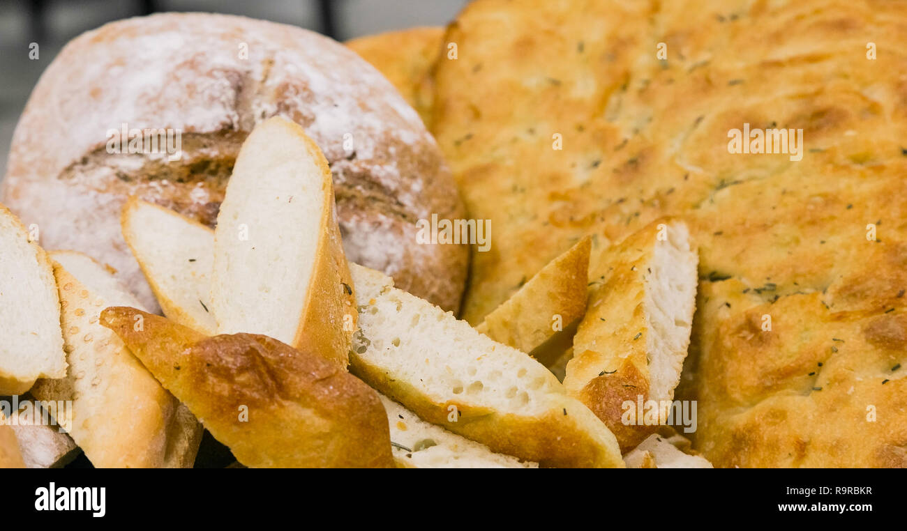Large bowl of freshly Italian Bread for catering at a corporate event ...