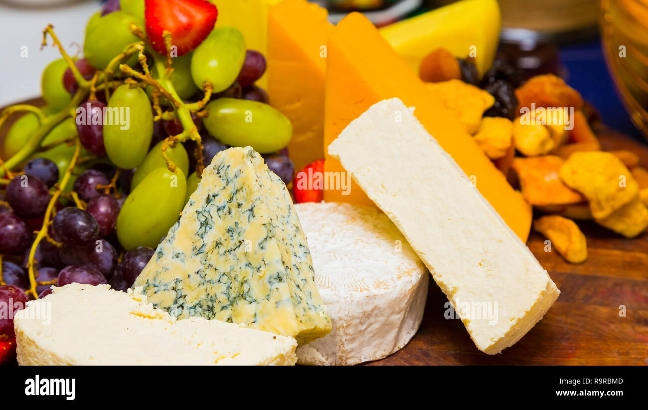 Breakfast brunch cheese board at Spring Festival picnic event Stock ...