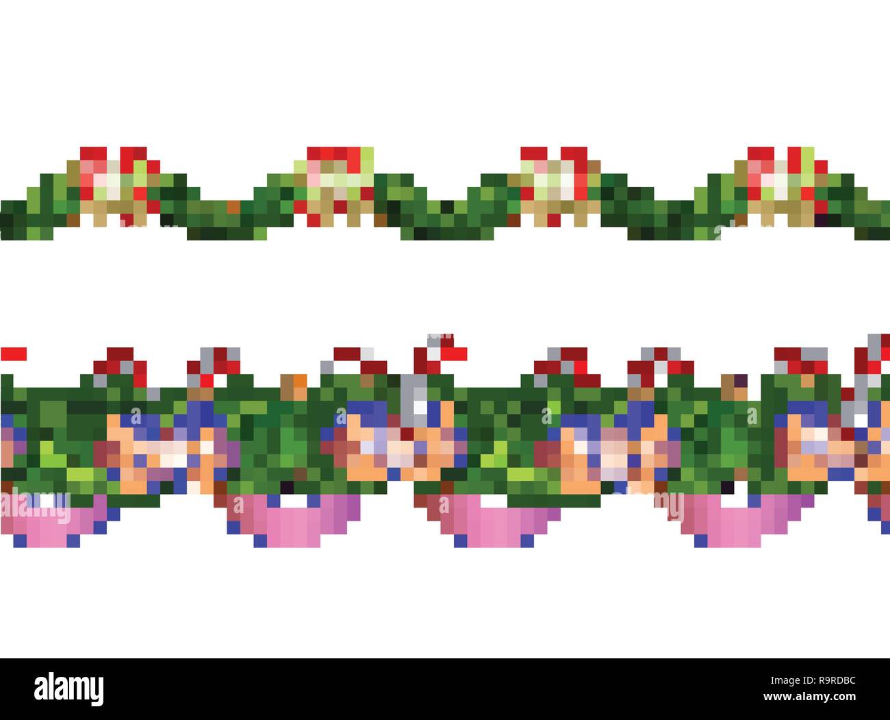 Set of n Seamless Christmas borders Stock Vector Image & Art - Alamy