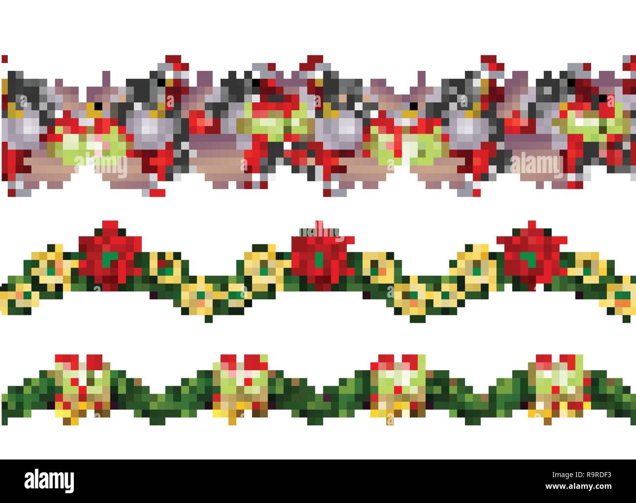Set of n Seamless Christmas borders Stock Vector Image & Art - Alamy